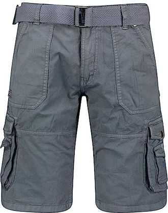 Geographical Norway Perou Men - Bermuda Homme Casual Coton - Short Hommes Sport Cargo - Shorts Bermudas Court A Ceinture Coupe Normale - Homme Printemps Été (BLEU XL)