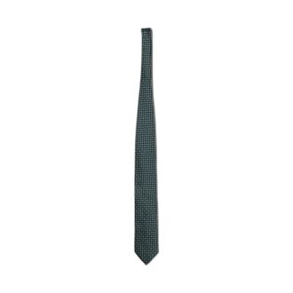 Ermenegildo Zegna Seidenkrawatte mit geometrischem Jacquard-Muster - - Accessories - Herren - Gr&uuml;n - ONE SIZE