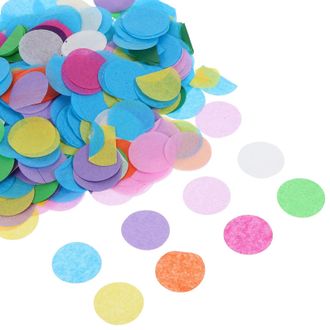 Cabilock 15 St&uuml;ck Pack Mehrfarbiges Rundes Seidenpapier Konfetti 25cm Buntes Party und Hochzeitskonfetti f&uuml;r Tischdekoration Geburtstagsfeiern und Luftballons
