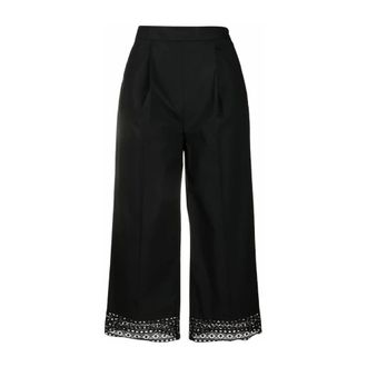 Twinset Femme, Pantalons, Noir, Taille: 36 FR Pantalon taille haute raccourci Art. 211Tt2466