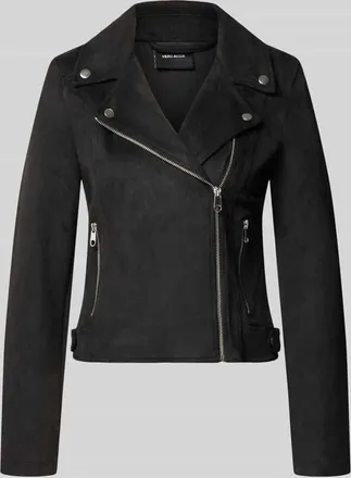 Vero Moda Regular Fit Kunstlederjacke mit Riegeln am Rumpf Modell JOSE