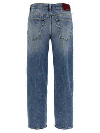Gucci Womens Blue Cotton Straight-Leg Jeans Clothing