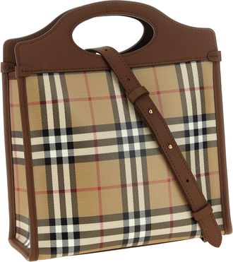 Burberry Pocket Coated Canvas Bag - Beige