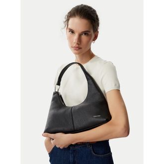 Calvin Klein Handtasche Calvin Klein Slouchy Leather Shoulder Bag LV04F3657G Schwarz