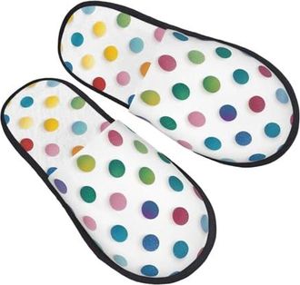 Generic L&eacute;g&egrave;re Pantoufles Imprim&eacute; &agrave; pois bleus Chaussures de Maison Chaud Chaussons Homme pour Homme Femme Int&eacute;rieur L