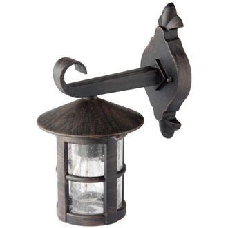 Brilliant lampe Jordy applique murale dext&eacute;rieur suspendue noir-brun rouille / essuy&eacute; 1x A60, E27, 60W, adapt&eacute; aux lampes standard (non incluses)