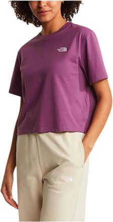The North Face Femme, Tops, Violet, Taille: 40 FR Round Neck Short Sleeve T-Shirt