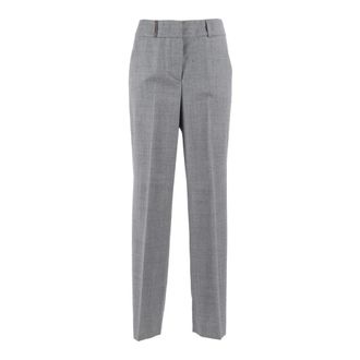 PESERICO Lurex Wollflanellhose - - Trousers - Damen - Grau - XL
