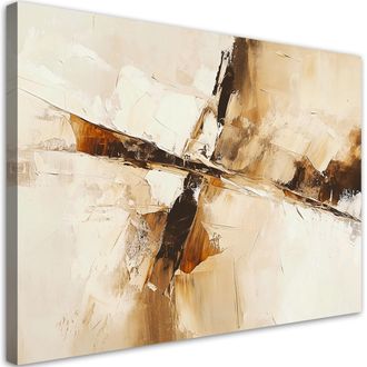 Artgeist Artgeist - Quadro Su Tela, Astrattismo Moderno Beige Marrone - 120x80