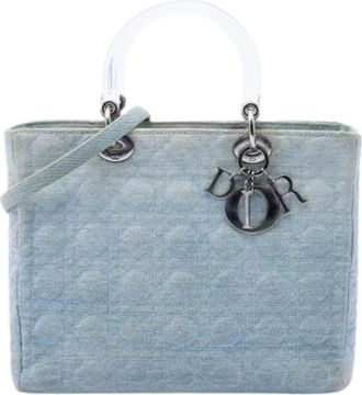 Dior Sac bandouli&egrave;re Lady Pre-owned - Femme - Pre-owned - Bleu - Taille: ONE Size