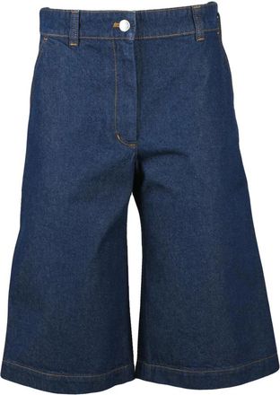 Maison Kitsun&eacute; Femme, Shorts, Bleu, Taille: W26 Bermuda en Denim