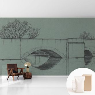 Tulup Fototapete Tapete Vliestapete Mit Kleber - Trendige Wanddeko - Schlafzimmer - Wohnzimmer Bogenbr&uuml;cke 416x254 Cm