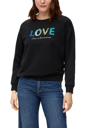 s.Oliver Sweatshirt mit Pailletten-Stickerei