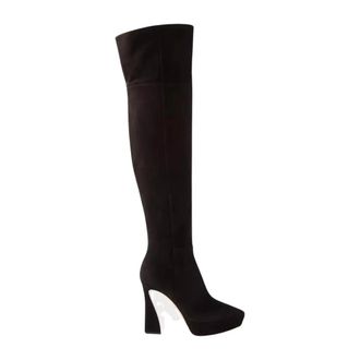 Gianvito Rossi Schwarze Wildleder Overknee-Plateau-Stiefel - - Shoes - Damen - Schwarzk - 39 EU