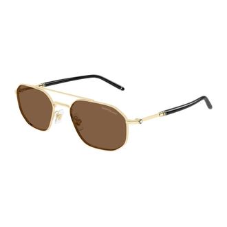 Montblanc Montblanc - Lunettes de soleil Mb0481S - Homme - Accessoires - Jaune - Taille: 55 MM