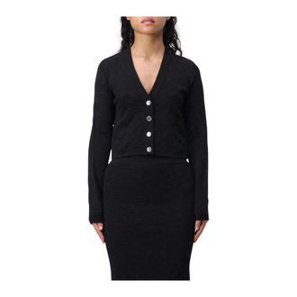 Pinko Cropped Strickjacke mit Knopfverschluss - - Knitwear - Damen - Schwarzk - M