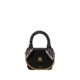 Amiri Sac &agrave; main logotyp&eacute; en cuir m&eacute;lang&eacute;