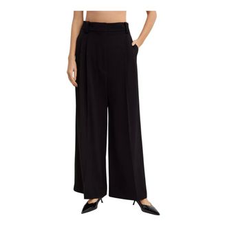 Khaite Femme, Pantalons, Noir, Taille: 38 FR Simone Pleated Wide Pants