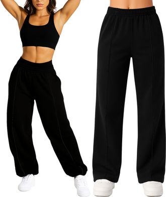 Smilodox Jogginghose Damen Siara, Bequeme & stylische Freizeithose mit elastischem Bund und Seitentaschen, Trainingshose mit verstellbarem Beinabschluss im Ove
