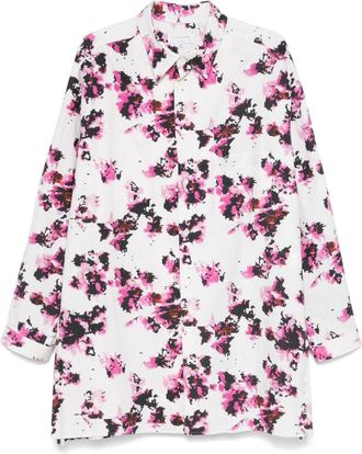 Yohji Yamamoto Khadi Flower Hemd - Weiß