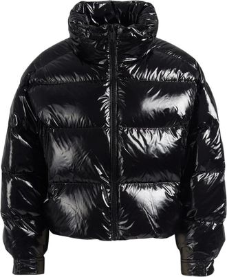 Michael Kors Femme, Vestes, Noir, Taille: 40 FR Veste en Nylon Cire Brillant