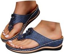 Generic Sandales orthop&eacute;diques pour femme - Tongs confortables avec soutien de la vo&ucirc;te plantaire - Sandales d&eacute;t&eacute; d&eacute;contract&eacute;es - Sandales compens&eacute;es habill&eacute;e