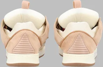 Lanvin Leather High-Top Sneaker - Beige