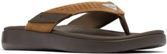 Columbia Homme Boatside Flip Lea Sandale de Sport, Marron Clair Tundra, 42 EU