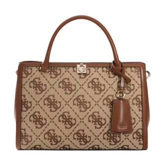 Guess Femme, Sacs, Brun, Taille: ONE Size Audrey Logo Girlfriend Satchel
