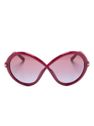 Tom Ford Eyewear Sonnenbrille mit Oversized-Gestell - Rot