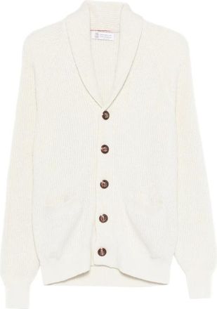 Brunello Cucinelli Homme, Pulls, Blanc, Taille: 2XL Sweater Brunello Cucinelli
