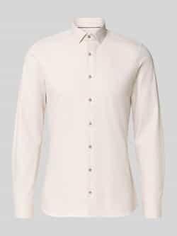 Olymp No. 6 Super Slim Fit Business-Hemd Modern Kent Uni Twill