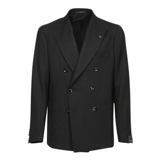 Tagliatore Schwarzer zweireihiger Blazer - - Jackets - Herren - Schwarzk - XL