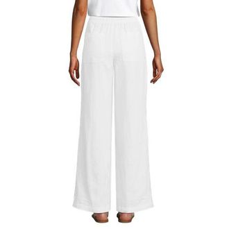 Lands End Leinen-Schlupfhose mit weitem Bein, Damen, Gr&ouml;&szlig;e:40-42 regular, Wei&szlig;, Leinen, by Lands End