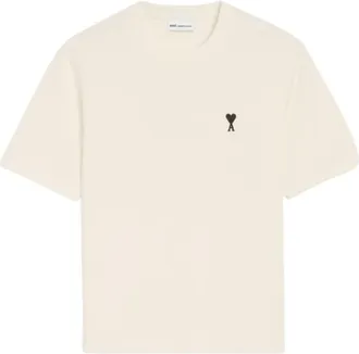 Ami Femme, Tops, Beige, Taille: 36 FR Signature Print Teeshirt