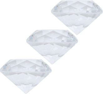 BESPORTBLE Gadpiparty 3 St&uuml;ck Kristall Diamant Deko 50mm Transparente K&uuml;nstliche Diamant Ornamente aus Feinem Kristallmaterial als Foto Requisite und Wohnaccesso