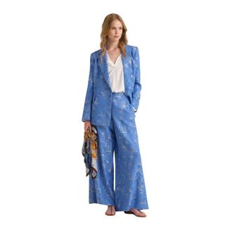 Maliparmi Maliparmi, Femme, Pantalons, Bleu, Taille: 36 FR Pantalon Brise d&eacute;t&eacute;