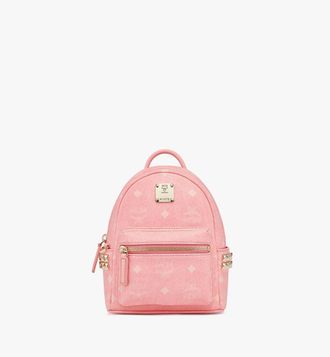 MCM Stark Bebe Boo Rucksack in Visetos mit seitlichen Nieten