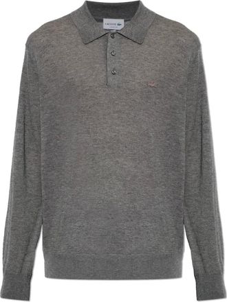 Lacoste Pull polo en m&eacute;lange de cachemire - Homme - Pulls - Gris - Taille: 2XL