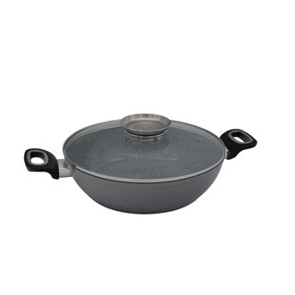 Steuber Servierpfanne &Oslash;28 cm mit Aroma-Funktion Schmortopf Antihaft Induktion