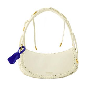 Off-white Womens Edge Weaving Shoulder Bag Off White Leather Beige Calfskin Shoulder-hobo-bags