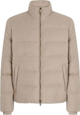 Ermenegildo Zegna Homme, Vestes, Beige, Taille: XL Oasi Quilted Cashmere Jacket