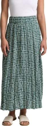 Tom Tailor Damen 1046452 Midi Rock, 38116 - Abstract Tel Green Grid Design, 34 EU