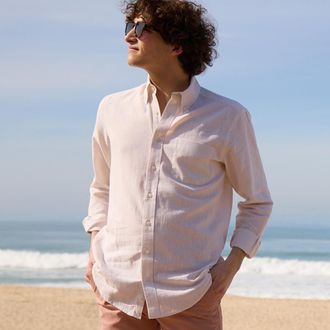 Bexley Colten - Chemise homme chambray ecru