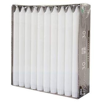 Papstar Papstar 86416 Lot de 30 bougies en forme de couronne 100% stéarine Ø 2,2 cm 24 cm Blanc