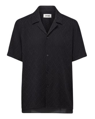 Drykorn Leichtes Kurzarmhemd in Jacquard-Struktur, Regular Fit in