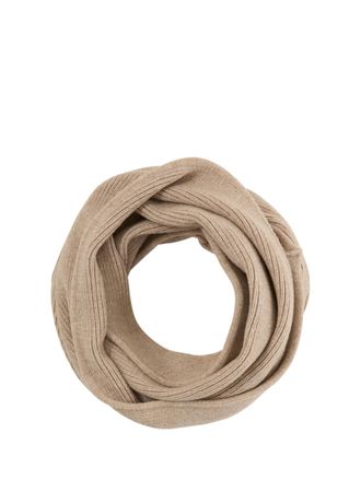 Tom Tailor Damen 1048060 Loop-Schal aus Rippstrick, 38230-Boucle Beige Melange, One Size