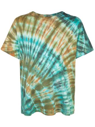 Amiri T-Shirt mit Batik-Print - Blau