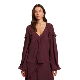 Ted Baker Bluse f&uuml;r Damen (Ochsenblutrot)