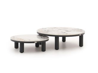 Bellagio la vita attrattiva Bellagio Sarsina Lounge Gartentisch-Set &oslash; 85 cm(h:27 cm)/&oslash; 65 cm (h:21 cm)